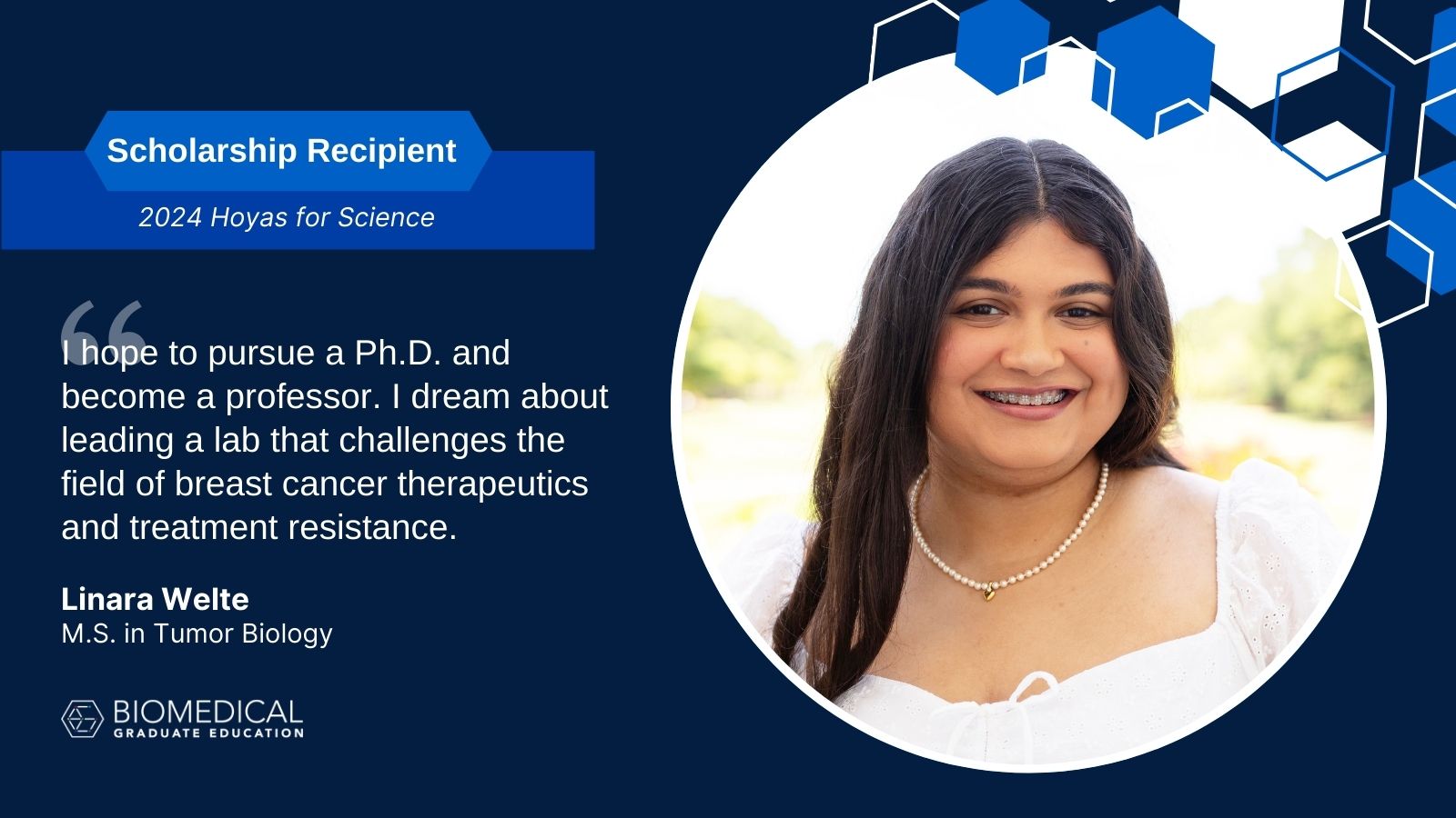 Linara Welte | Biomedical Graduate Education | Georgetown University