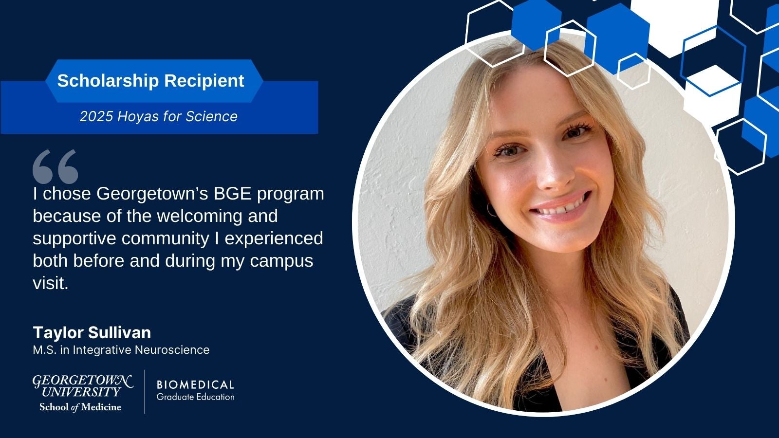 Taylor Sullivan | Biomedical Graduate Education | Georgetown University